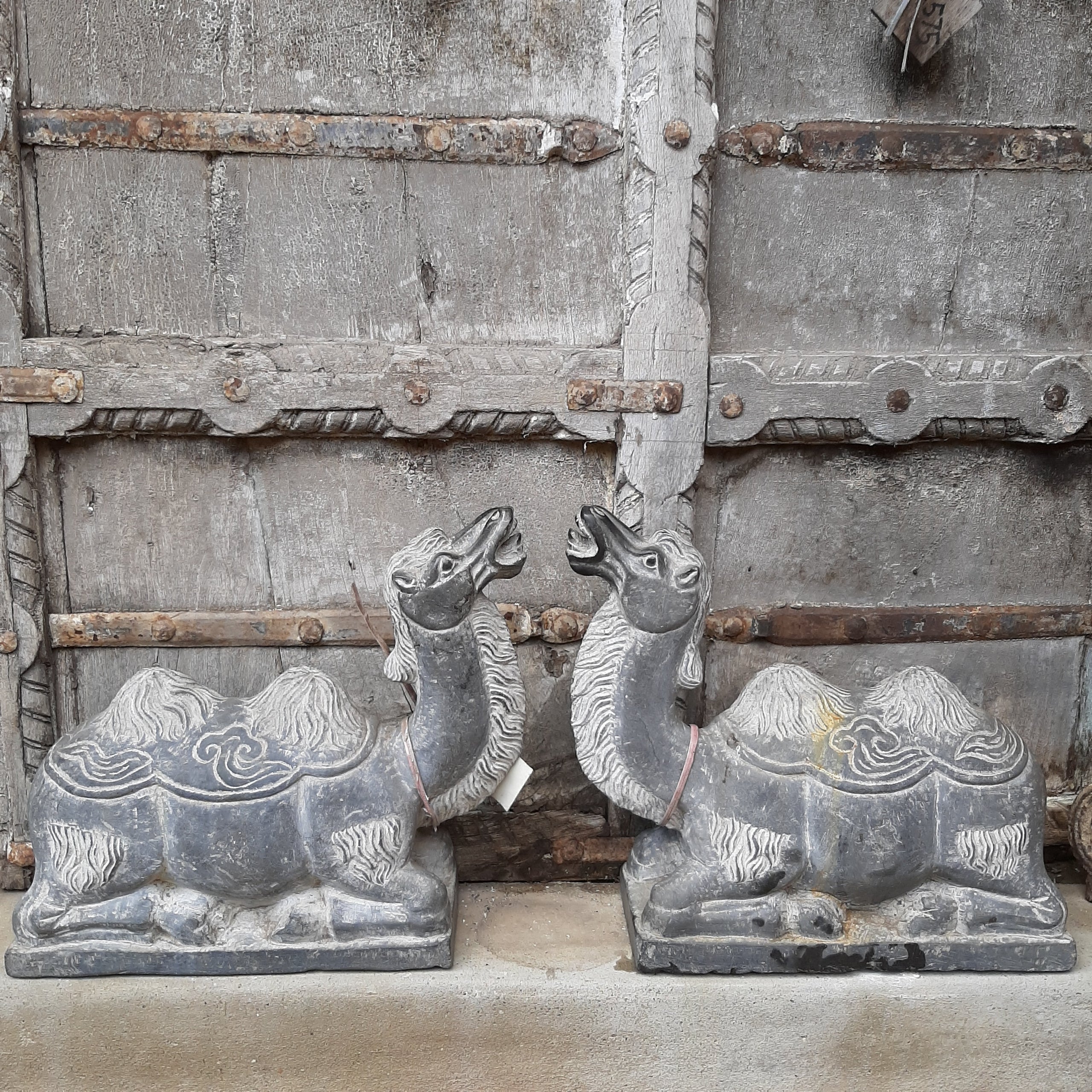 Stone Camel Pair | Red Ramia Trading